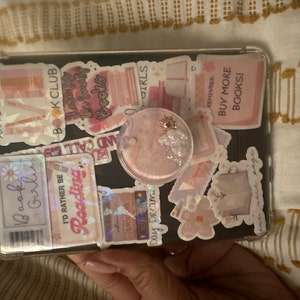 Pink Bookish Holographic Sticker Bundle Bookish Kindle Stickers Book ...