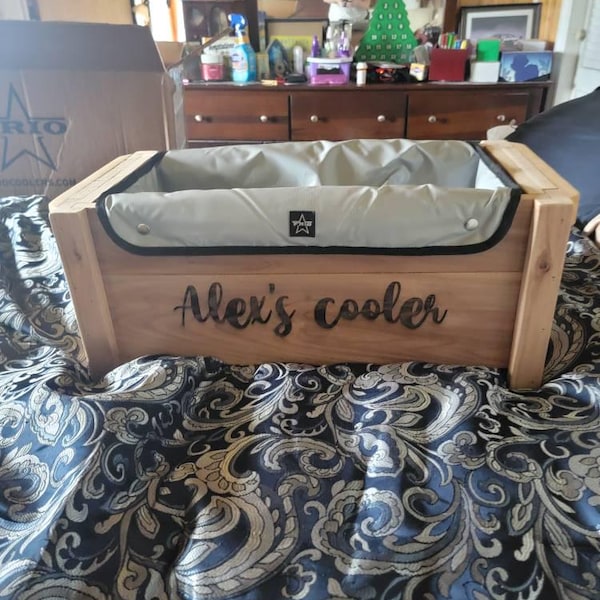 Refreshment Bar, Hostess Gift, Wood Ice Chest, Personalized Birthday ...