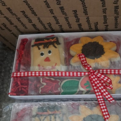 Fall/ Halloween Cookie Gift Box, Fall Birthday, Birthday Gift ...