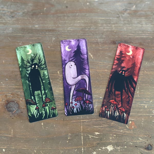 Cryptid Buddy Sticker Fantasy Art Mothman Lantern Sticker Weird ...