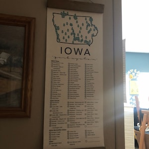 IA State Park Adventure Checklist WITH Pen // Iowa State Park // Travel ...