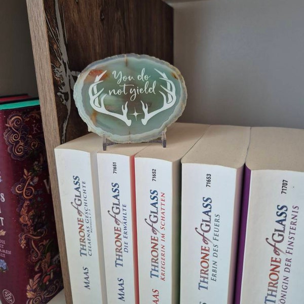 Pre- Order - Obsidian Bookends - Book Quote Bookends - Throne of Glass ...