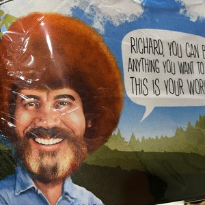 Bob Ross Squirrel Mouse Pad Let's Get Crazy Bob Ross the Joy of ...
