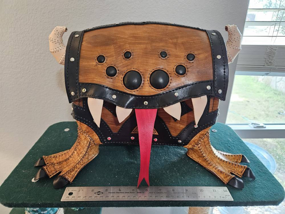 Mimic chest leather pattern PDF - by LeatherHubPatterns