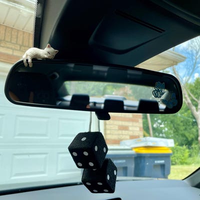 Dolphin Fuzzy Mirror Hangers Solid Maple New Product Car or Truck Hand ...