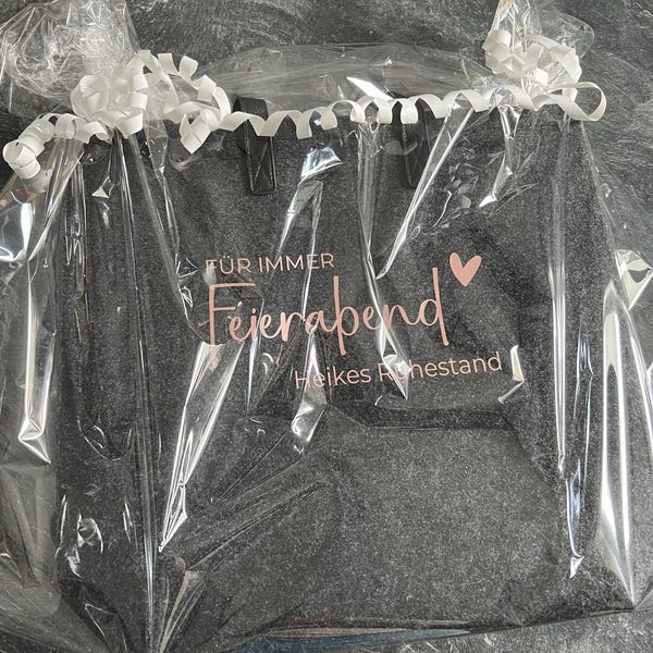 Ruhestand Geschenk Filztasche, Rente Abschiedsgeschenk Frau, Abschied ...