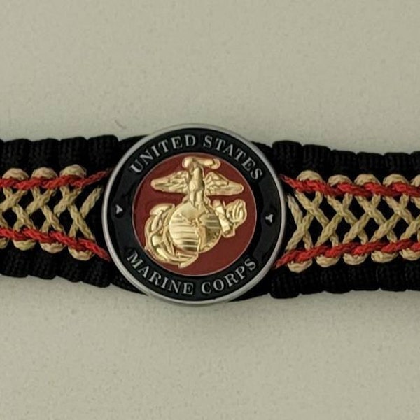Marine Corps Paracord Bracelet, USMC Gift, Military Gift for Veteran ...