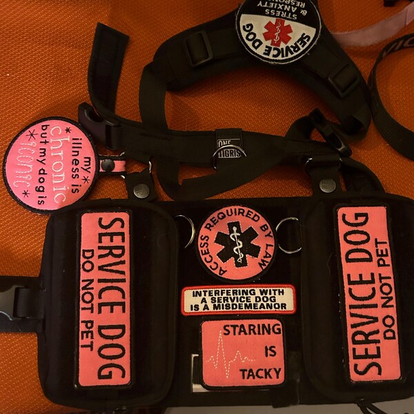 Basic Patch Set Hi-vis Orange Velcro Jump to Alert Access Required by ...