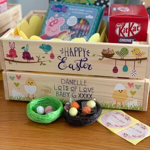 Personalised Easter Box Personalised Easter Crate Easter Gift ...