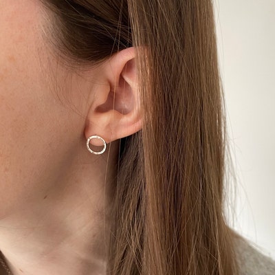 Silver Helix Cuff Ear Cuff Double Helix Cuff Hammered Ear Cuff ...