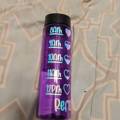 Custom Water Bottle Water Bottle Tracker Water Bottle With Hourly Time ...