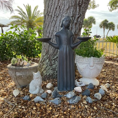 Labrador Garden Statue Sterling Statuary Handmade Solid Concrete Garden ...