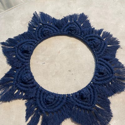 Macrame Mandala Mirror PDF Pattern Digital Download DIY Macrame Pattern Macrame How to ...