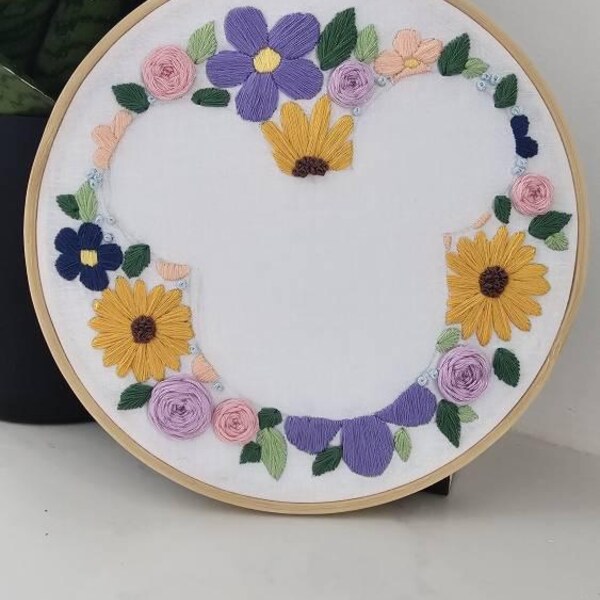 Mouse Embroidery Pattern / PDF Digital Download / Floral Embroidery ...