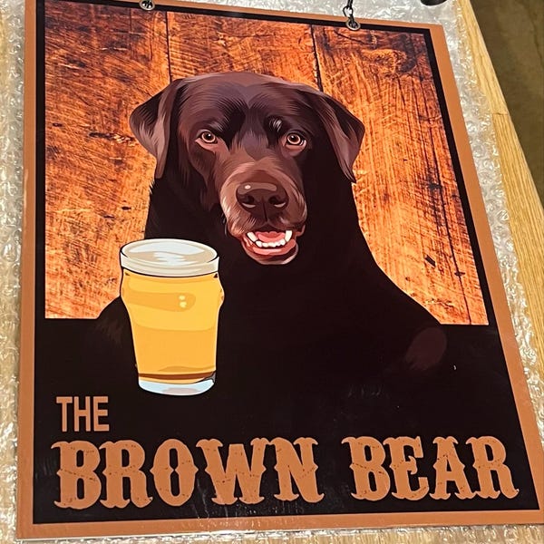 Personalised Pub Shed Hanging Swing Sign With Bracket | Garden Pub ...