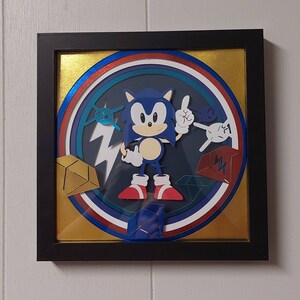 SONIC SHADOW BOX 7 Layer Template - Etsy