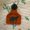 Cow Tag CUSTOM Keychain Small Cattle Tags Laser Engraved Permanent ...