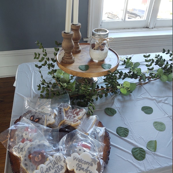 Adventure Awaits Baby Shower Cookies: Woodland Animals Party Favors ...