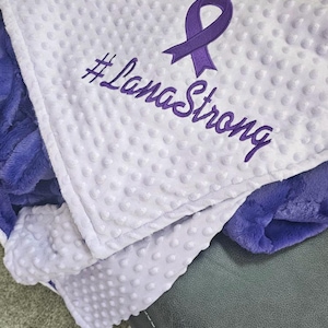 Personalized Breast Cancer Awareness Blanket, Chemo Comfort Blanket ...