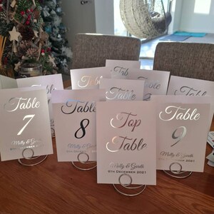 Wedding Table Plans Foiled - Etsy UK