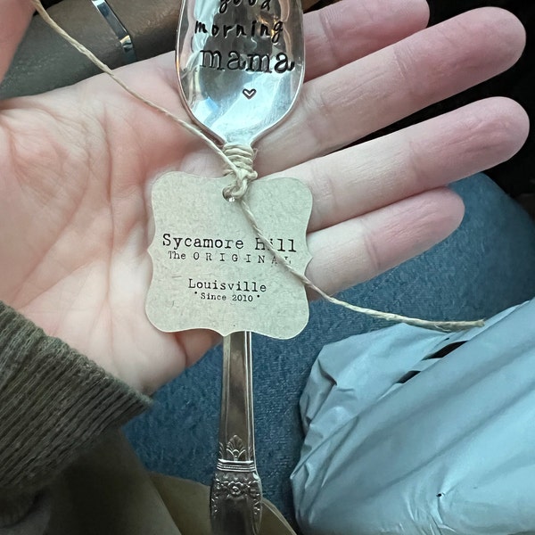 Good Morning Mom Stamped Spoon. the ORIGINAL Hand Stamped Vintage ...