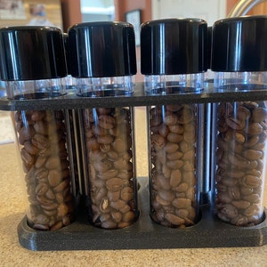 Espresso Bean Cellar Stand With Stainless Steel - Etsy