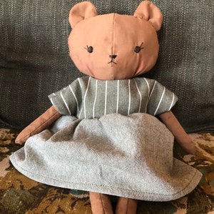 Doll Dress PDF Sewing Pattern and Tutorial for Studio Seren Stuffed ...