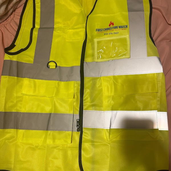 Personalized Safety Vest With Name and Logo - High Visibility Vest for ...