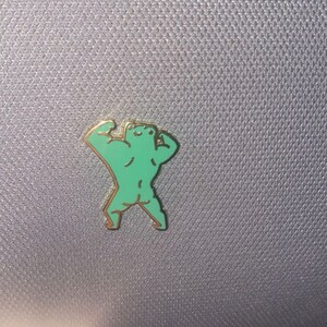 Leg Day Larry Buff Muscle Frog Hard Enamel Pin - Etsy