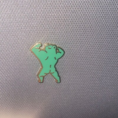 Leg Day Larry Buff Muscle Frog Hard Enamel Pin - Etsy