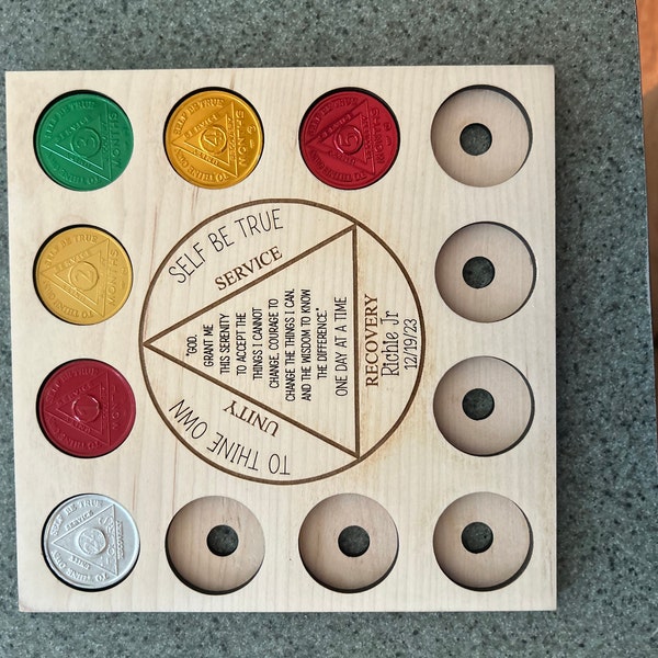 Personalised Recovery Token Display, Recovery Tokens,personalized ...