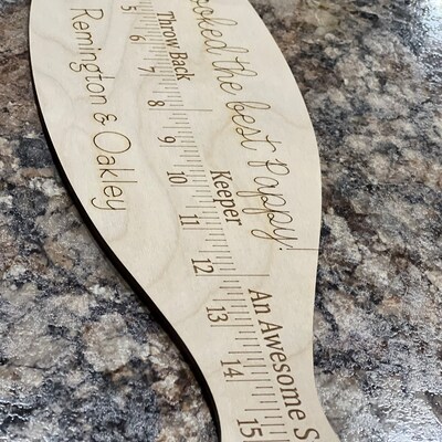 Fish Ruler Funny Gift Father's Day and Grandfather's Day Gift Digital ...