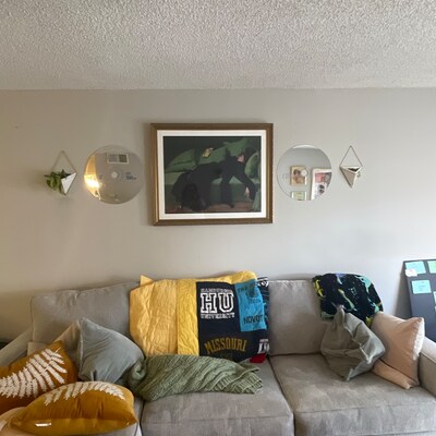 CD Mirror Disc Wall Art, Reflective Music Themed Decor, Mirrored CD ...