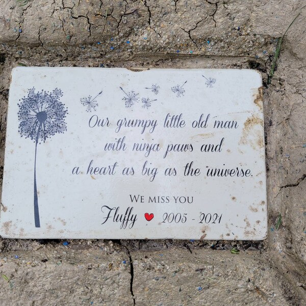 Memorial Stone With Your Custom Words. Indoor/outdoor. 6x9x2 Concrete ...