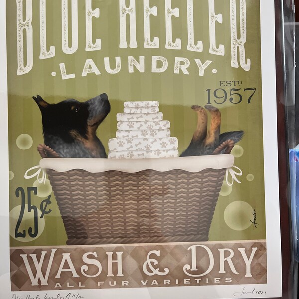 Blue Heeler, Australian, Cattle, Dog, Laundry, Basket, Towels, Wash ...