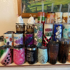 Rotating Display Stand, 3 Tier Wooden Organizer, 4-sided Display Rack ...