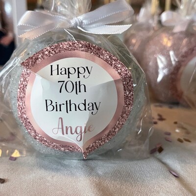 Rose Gold Metallic Sparkle Glitter Luxury Any Age Occasion PRINTED ...