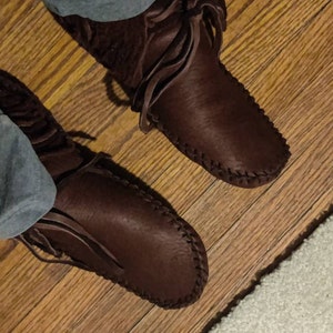 Handmade Moose and Elk Hide Moccasins. - Etsy