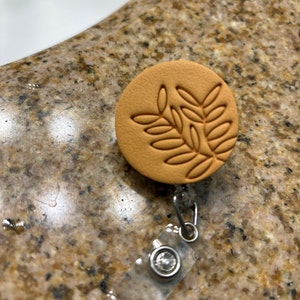 Minimalist Neutral Badge Reels Handmade Polymer Clay - Etsy