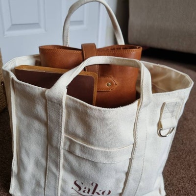 Planner Tote Bag Canvas Tote Bag Minimalist Kolour Kaddy Kolour Kase ...