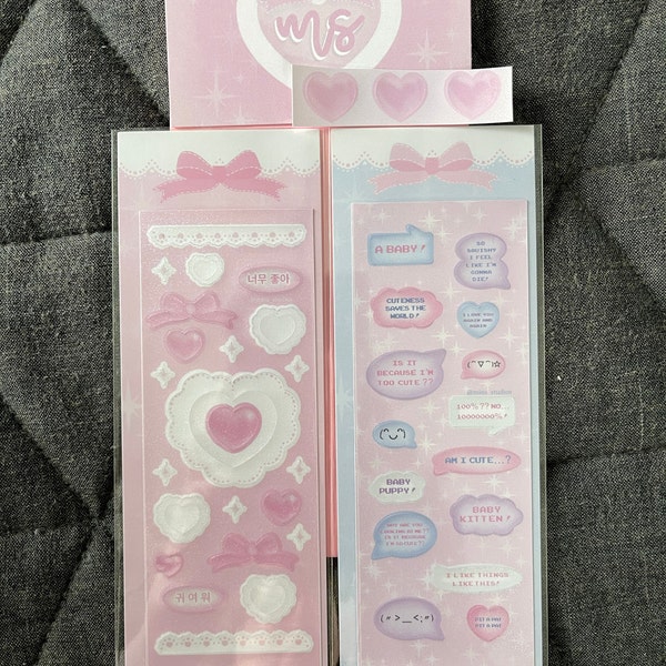 Kpop Deco Sticker, Sweetheart Sticker, Korean Stationery, Polco ...