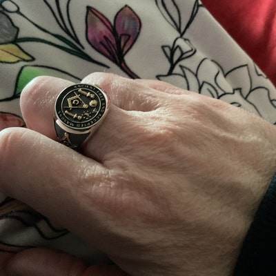 Knights Templar Ring Signet Ring Crusader Jewelry Gift in Hoc Signo ...