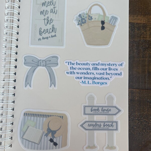 Romance Reader Sticker Pack Bookish Girlie Bibliophile Water Resistant ...