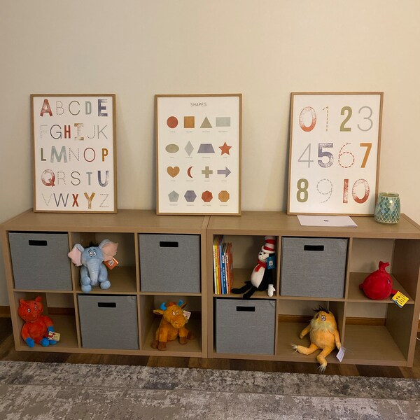 Playroom Wall Decor Educational Posters Set of 3 Prints, DIGITAL PRINTS ...