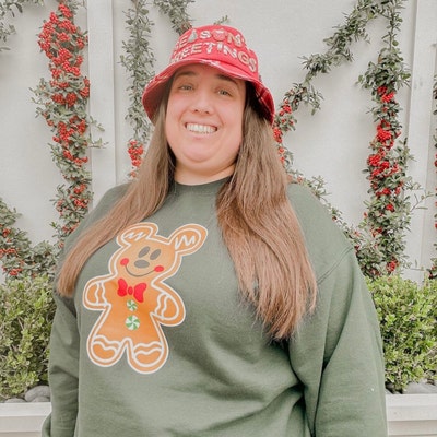 Gingerbread Christmas Sweatshirt, Ginger Cookies Hoodie, Minnie ...