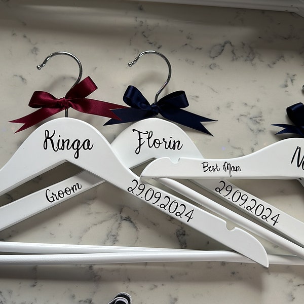 Personalised Wooden Coat Hanger - Wedding - Christening - Birthday ...