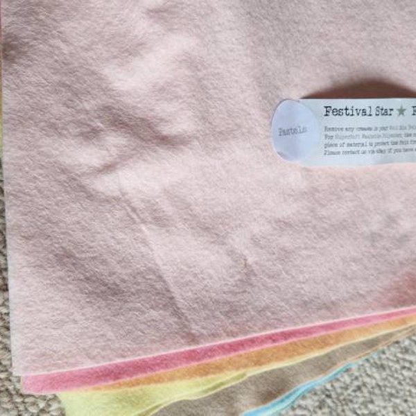 Wool Mix Felt Bundle 18 Pastel Shades Size Options - Etsy UK