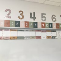 NEUTRAL Skip Counting Large Number Display | Neutral Classroom Decor ...