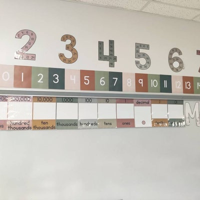 NEUTRAL Skip Counting Large Number Display Neutral Classroom Decor - Etsy