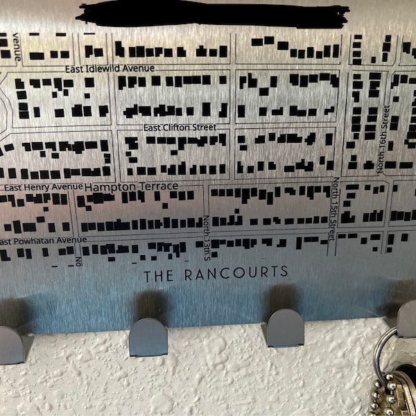 Personalised Map Location Family Key Holder - Etsy